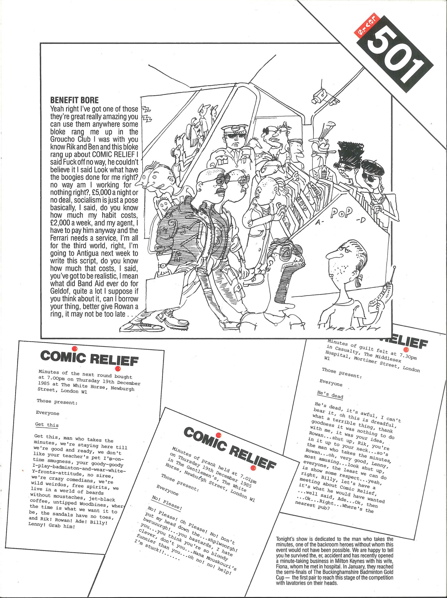 Comic Relief was Utterly Utterly Live in 1986 – Rik Mayall Scrapbook